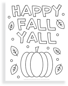 Happy Fall Coloring Pages