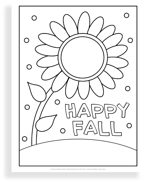 Free Happy Fall Coloring Pages