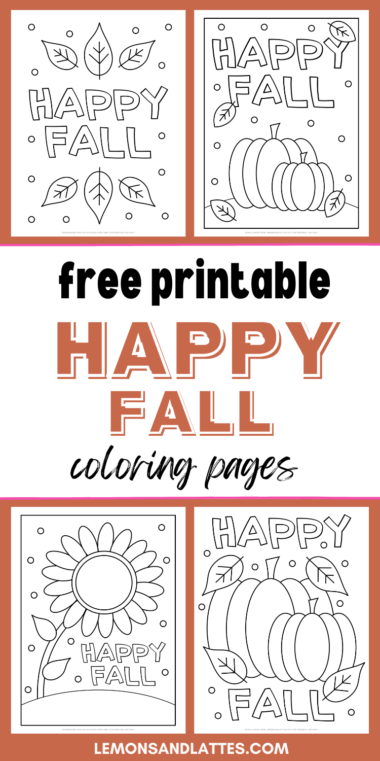 Happy Fall Coloring Pages