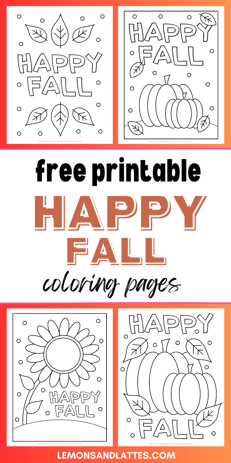Happy Fall Coloring Pages