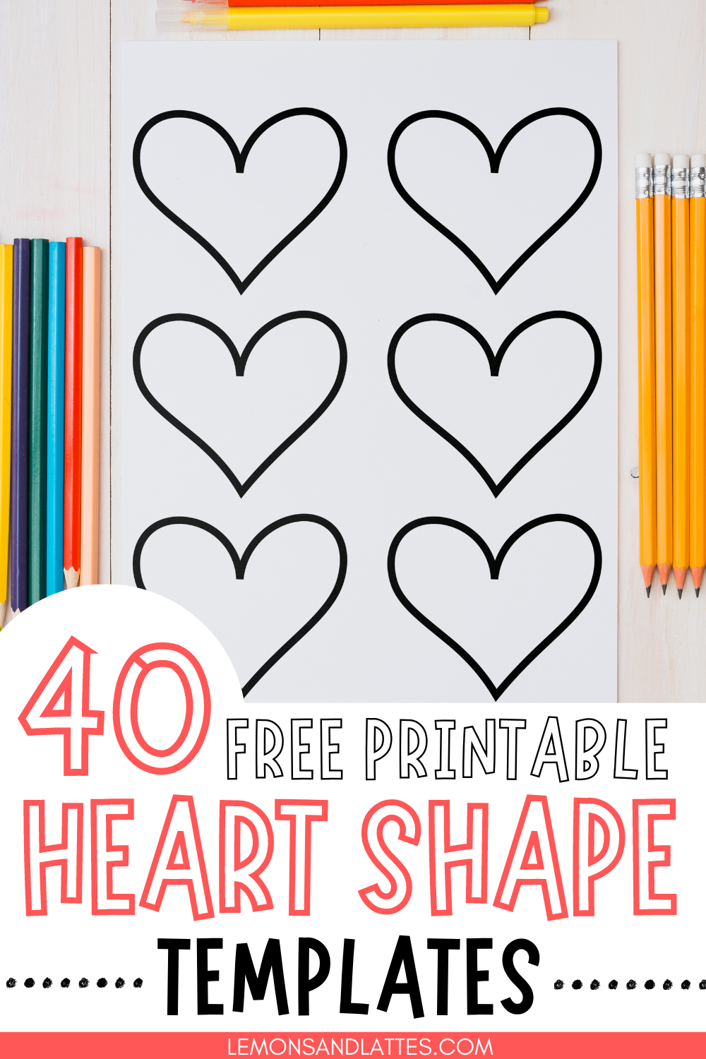 Printable Heart Shape Templates for Cards, Crafts, and More