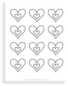 Printable Heart Shape Templates for Cards, Crafts, and More