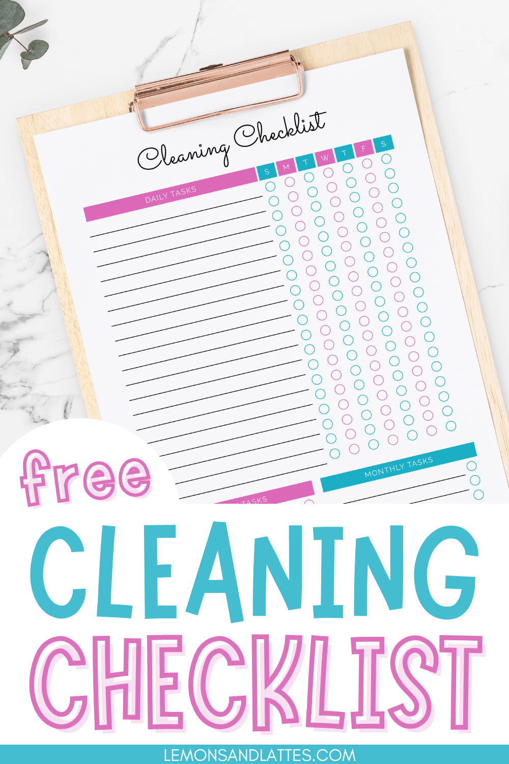 Blank Printable House Cleaning Checklists