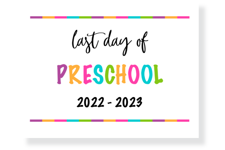 Free First Day of School Sign Printable 2022-2023