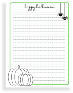 Printable Halloween Writing Paper