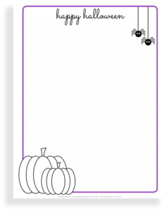 Printable Halloween Writing Paper