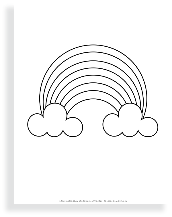 Simple Rainbow Coloring Pages Simple Rainbow Coloring Pages