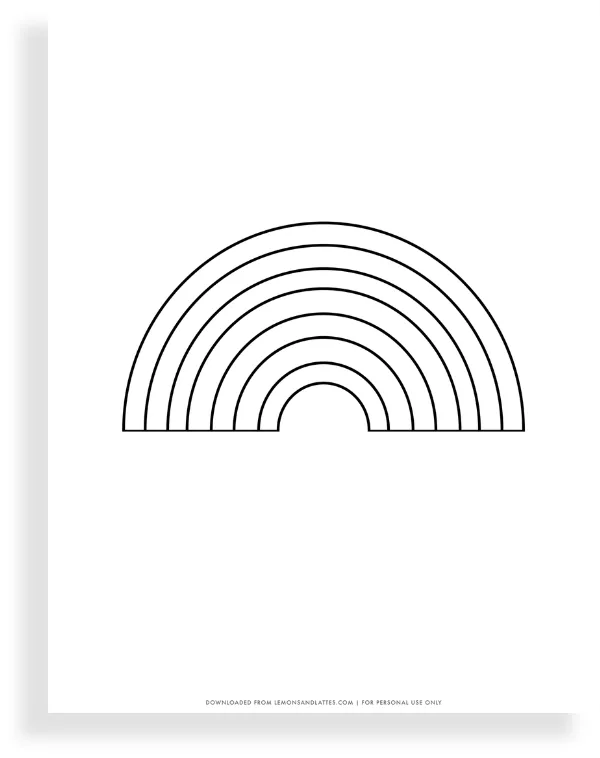 Colorable Rainbows: 100 Free Printable Rainbow Coloring Pages