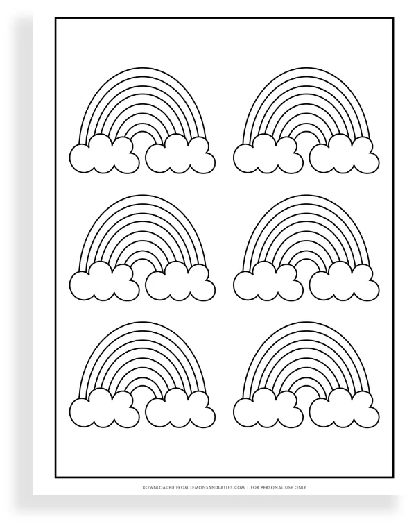 Colorable Rainbows: 100 Free Printable Rainbow Coloring Pages