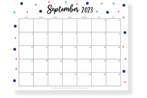 52 Simple and Cute September Calendar Printables 2023