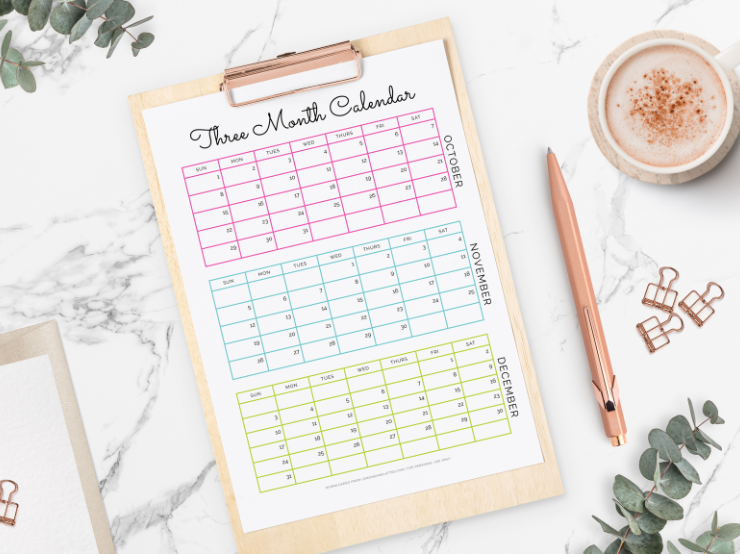 Quarterly Calendar Printables