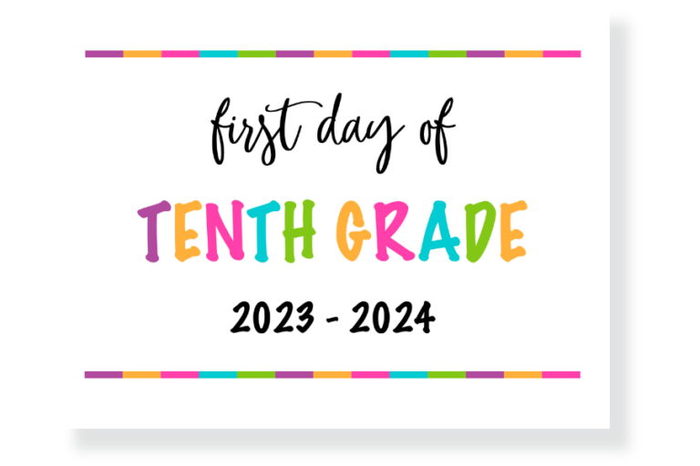 First Day of School Signs 2023-2024 (Free Printables)