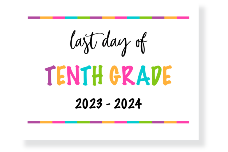 Free First Day of School Sign Printable 2023-2024