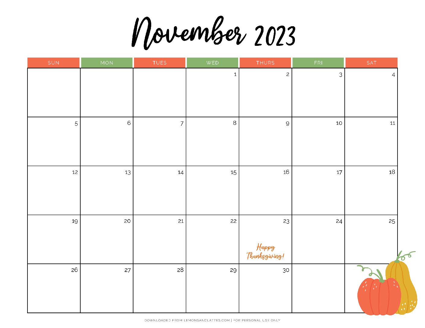 fall-calendar-2023-19 - Lemons and Lattes