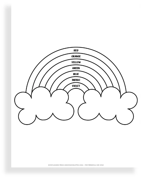 Colorable Rainbows: 100 Free Printable Rainbow Coloring Pages