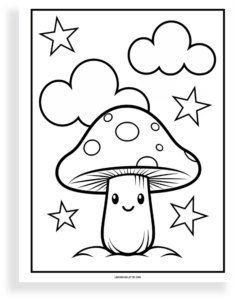 22 Cute Mushroom Coloring Pages