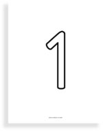 Printable Number Outlines 1-25