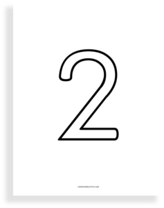 Printable Number Outlines 1-25