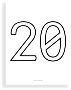 Printable Number Outlines 1-25