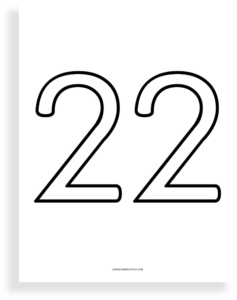 Printable Number Outlines 1-25