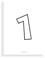 Printable Number Outlines 1-25