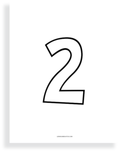 Printable Number Outlines 1-25