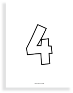 Printable Number Outlines 1-25