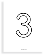 Printable Number Outlines 1-25