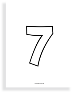Printable Number Outlines 1-25