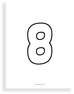 Printable Number Outlines 1-25