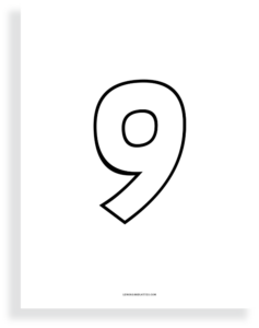 Printable Number Outlines 1-25