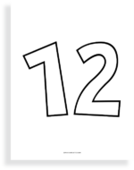 Printable Number Outlines 1-25
