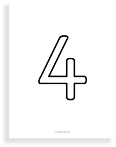 Printable Number Outlines 1-25