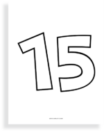 Printable Number Outlines 1-25