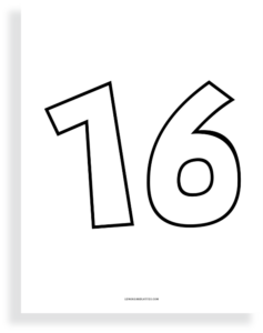 Printable Number Outlines 1-25