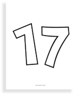 Printable Number Outlines 1-25