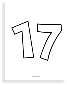 Printable Number Outlines 1-25