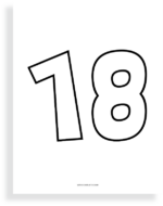 Printable Number Outlines 1-25