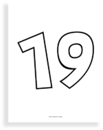 Printable Number Outlines 1-25