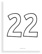 Printable Number Outlines 1-25