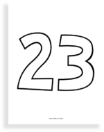 Printable Number Outlines 1-25