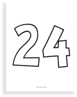 Printable Number Outlines 1-25
