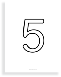 Printable Number Outlines 1-25