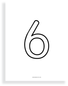 Printable Number Outlines 1-25