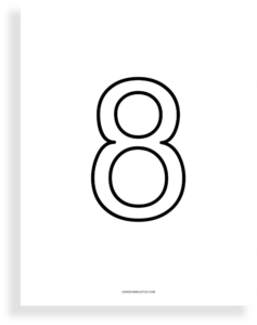 Printable Number Outlines 1-25