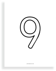 Printable Number Outlines 1-25