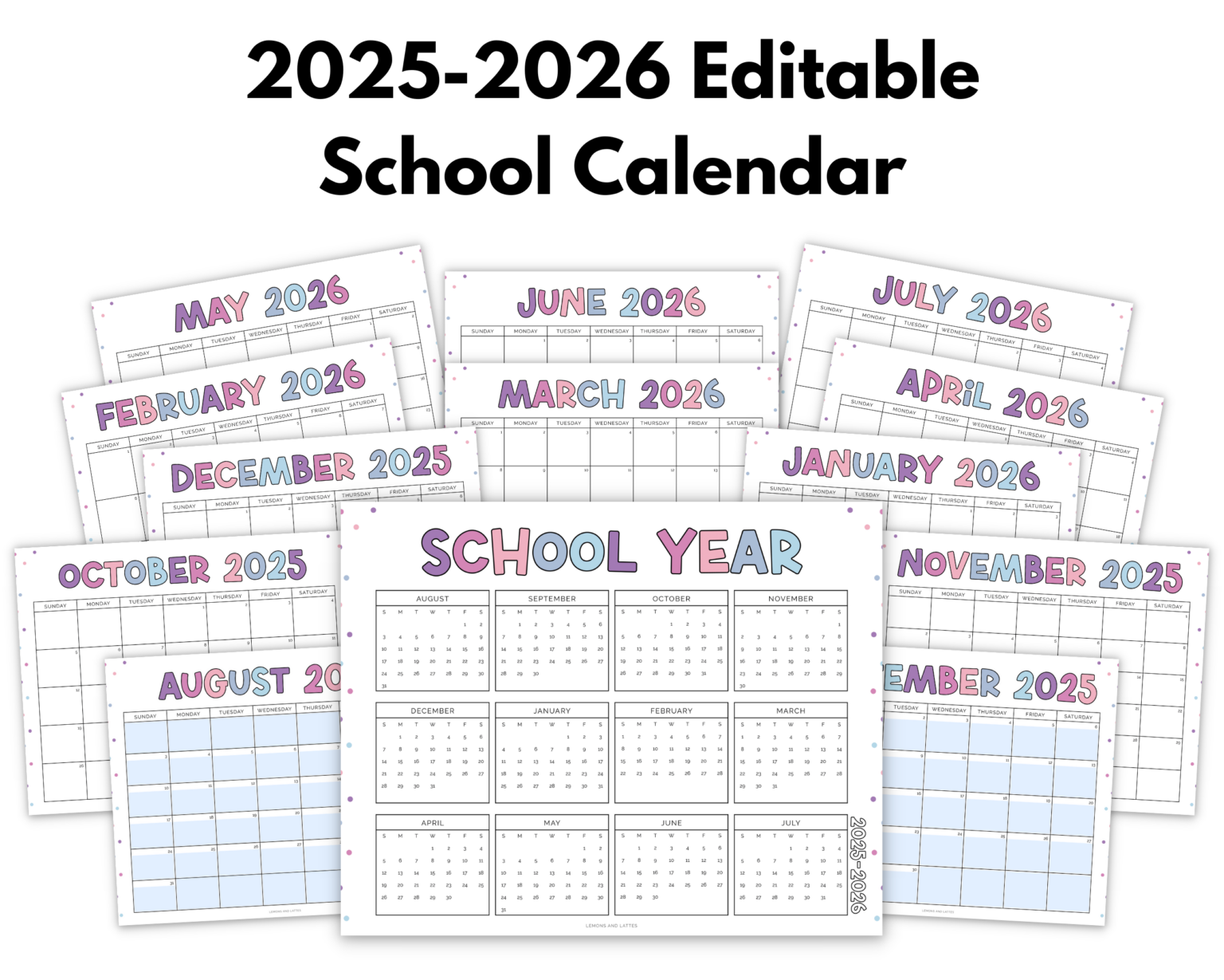 20 Cute September 2025 Calendar Printables
