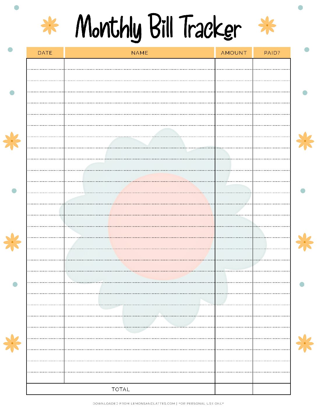monthly-bill-tracker-printable3 - Lemons and Lattes