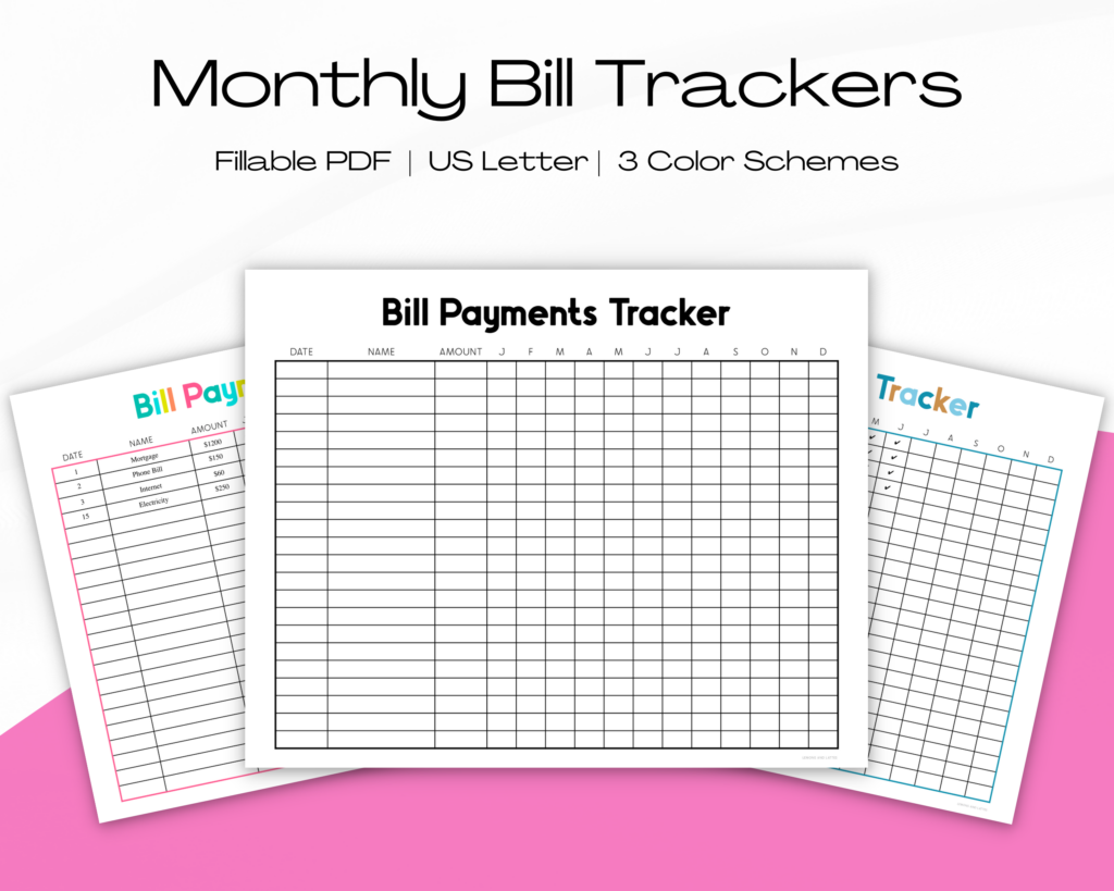 20 Free Monthly Bill Trackers to Keep You Organized