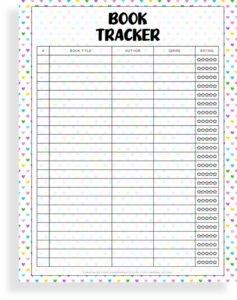 16 Free Book Tracker Printables